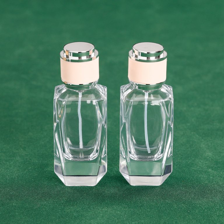 Diamond -shaped transparent bayonet perfume bottle 50ml delicate spray ...